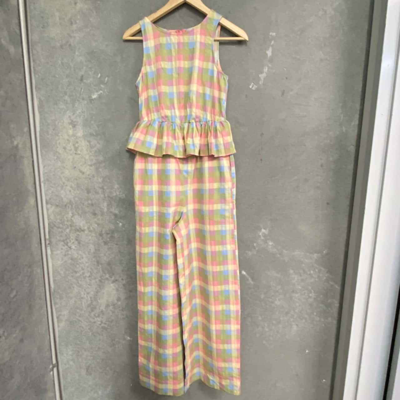 MONKI Womens Size XXS Jumpsuit Checked / Multicoloured (s)