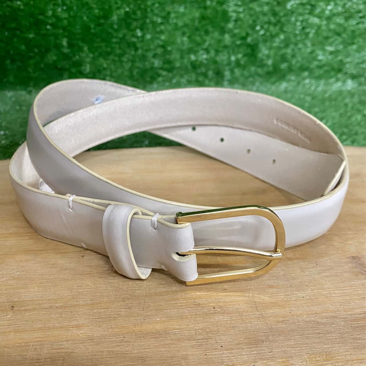 Country Road Cream Leather Belt Size M(s)