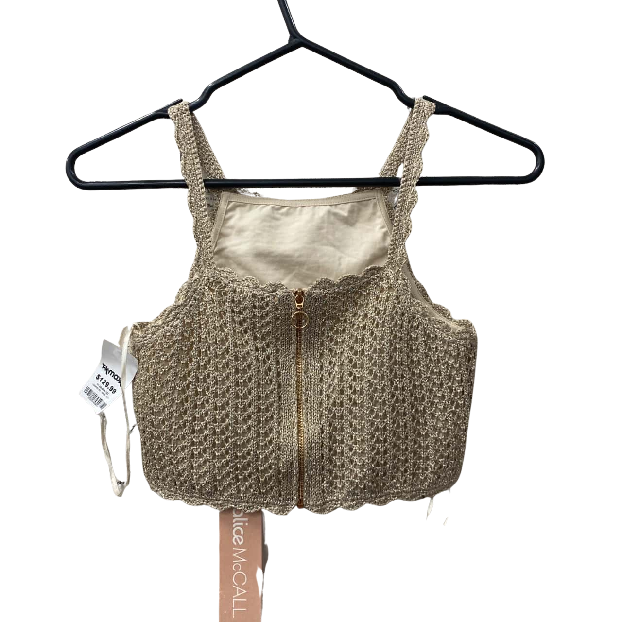 alice McCall Womens Size 8 Beige Flicker Crop Top(s)
