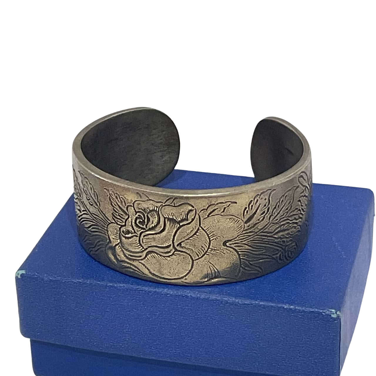 PEWTER Cuff Bangle birth month June(s)