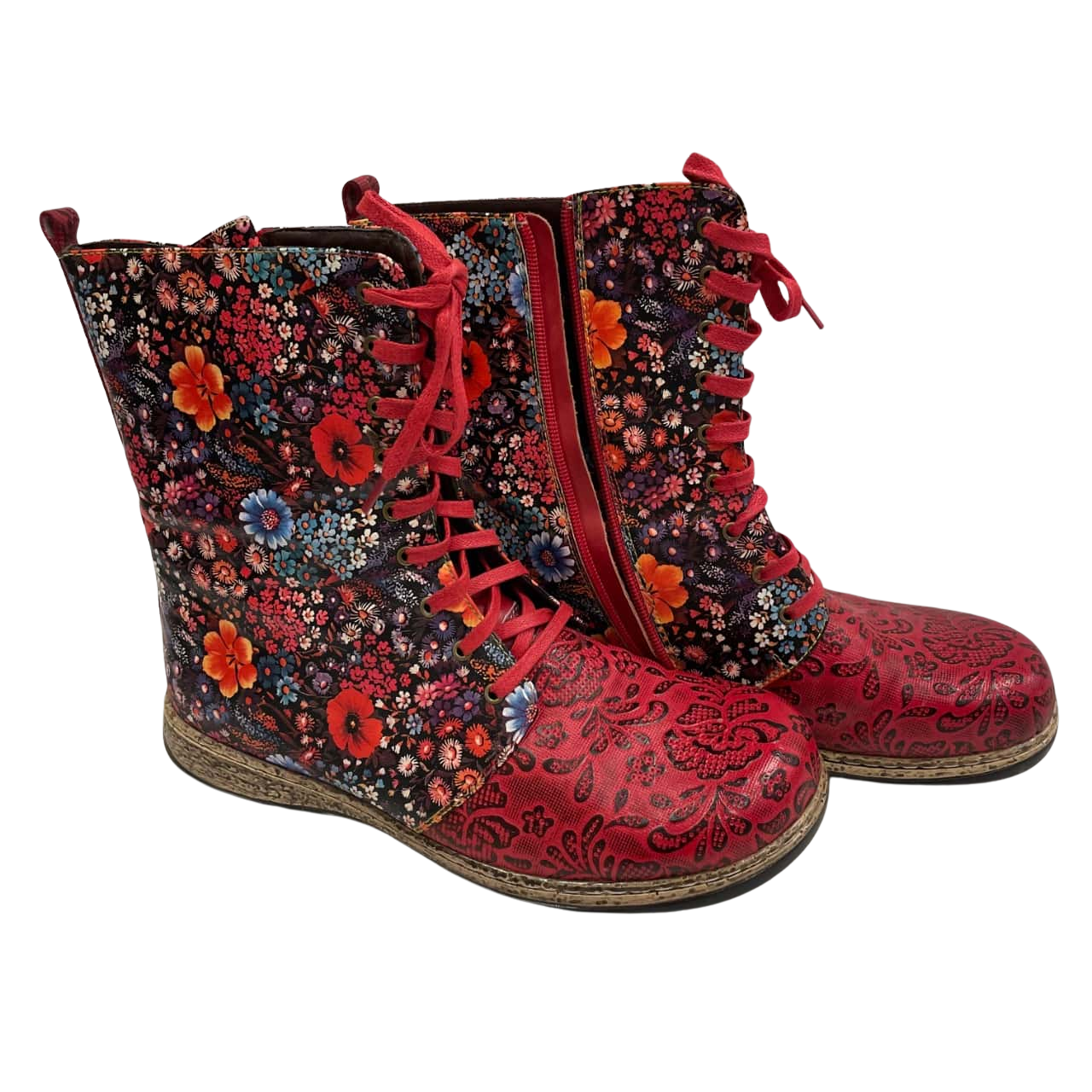 Socofy Womens Size 42 Boots Floral (s)