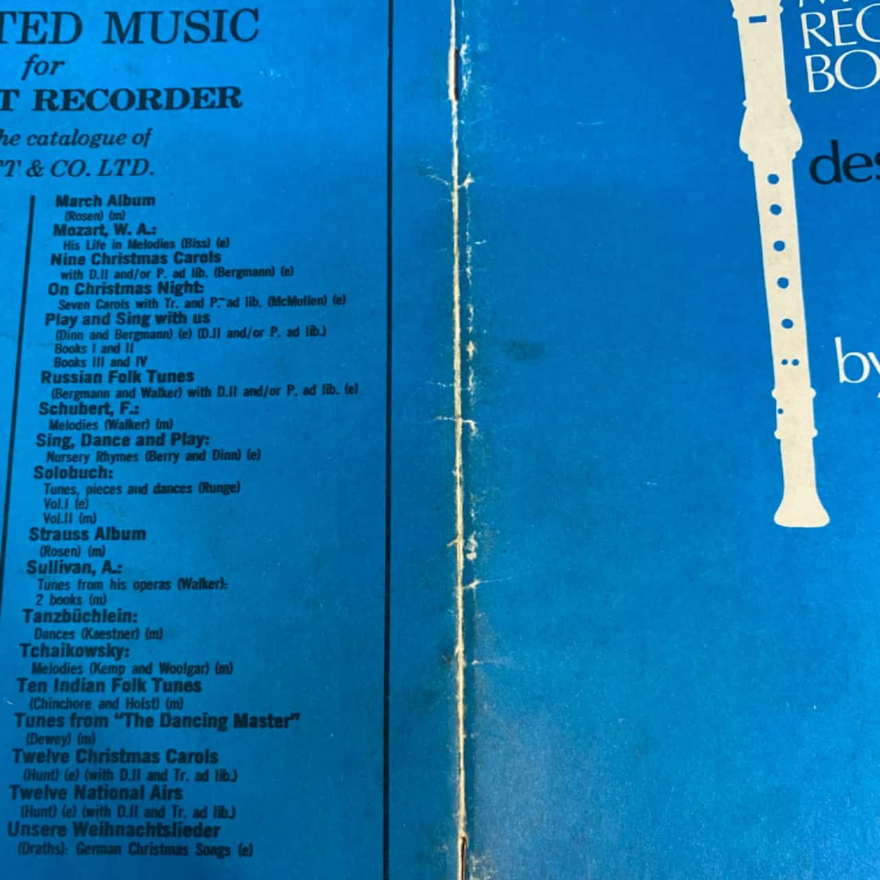Recorder music sheet books