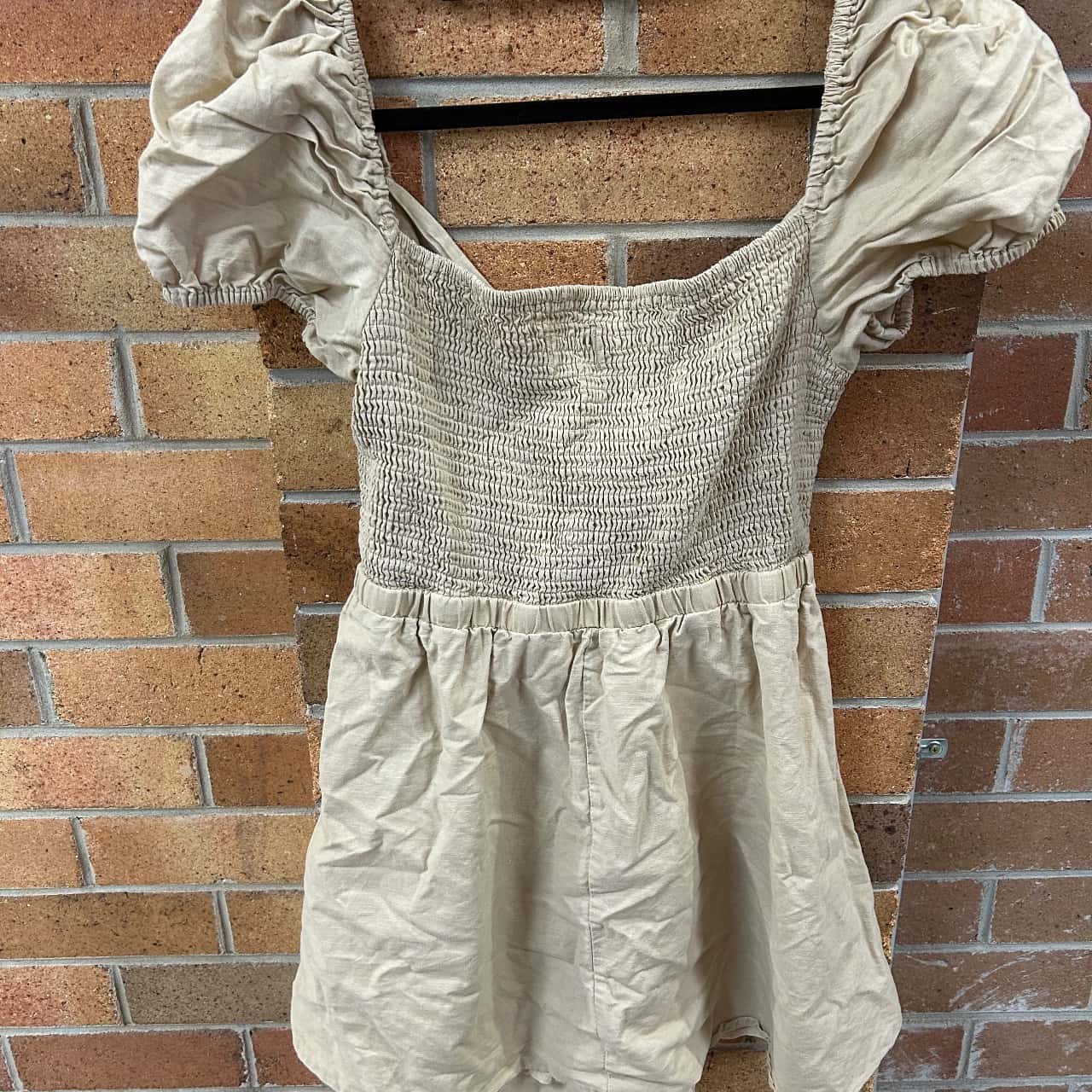 Womens FAYT Size 14 Mini Dress Beige (s)