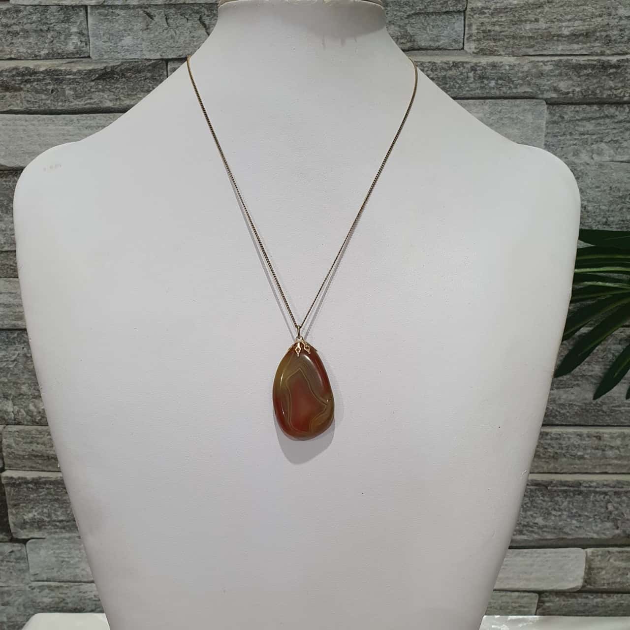 Womens Agate Stone Gold Plated Silver Necklaces 925 Italy Gold ...