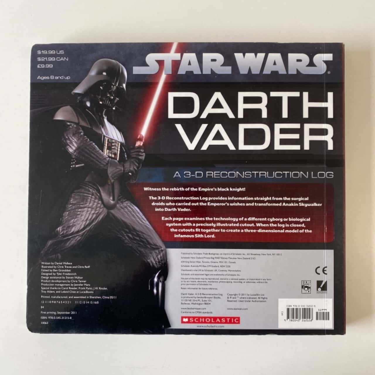 Star Wars Darth Vader 3-D Reconstruction Log Book(s)
