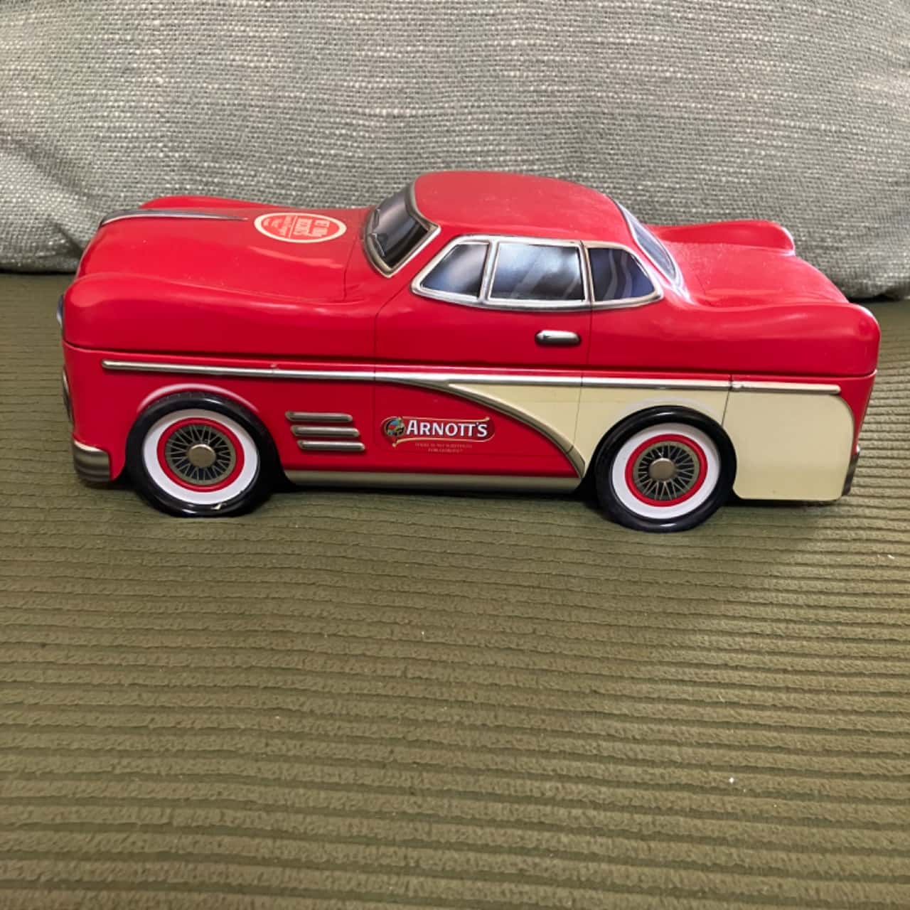 Arnott's Collectable Biscuit Tin Coupe Car Shape Red & Cream (s) - Used ...