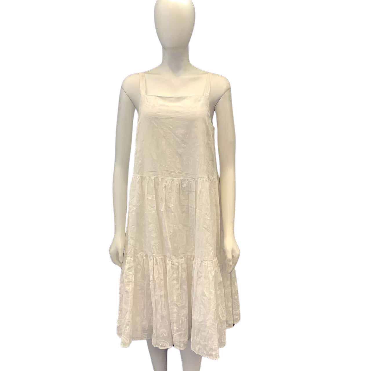 Kindah Khalidy x Gorman Womens Size 8-10 Tiered Midi Dress White(s)