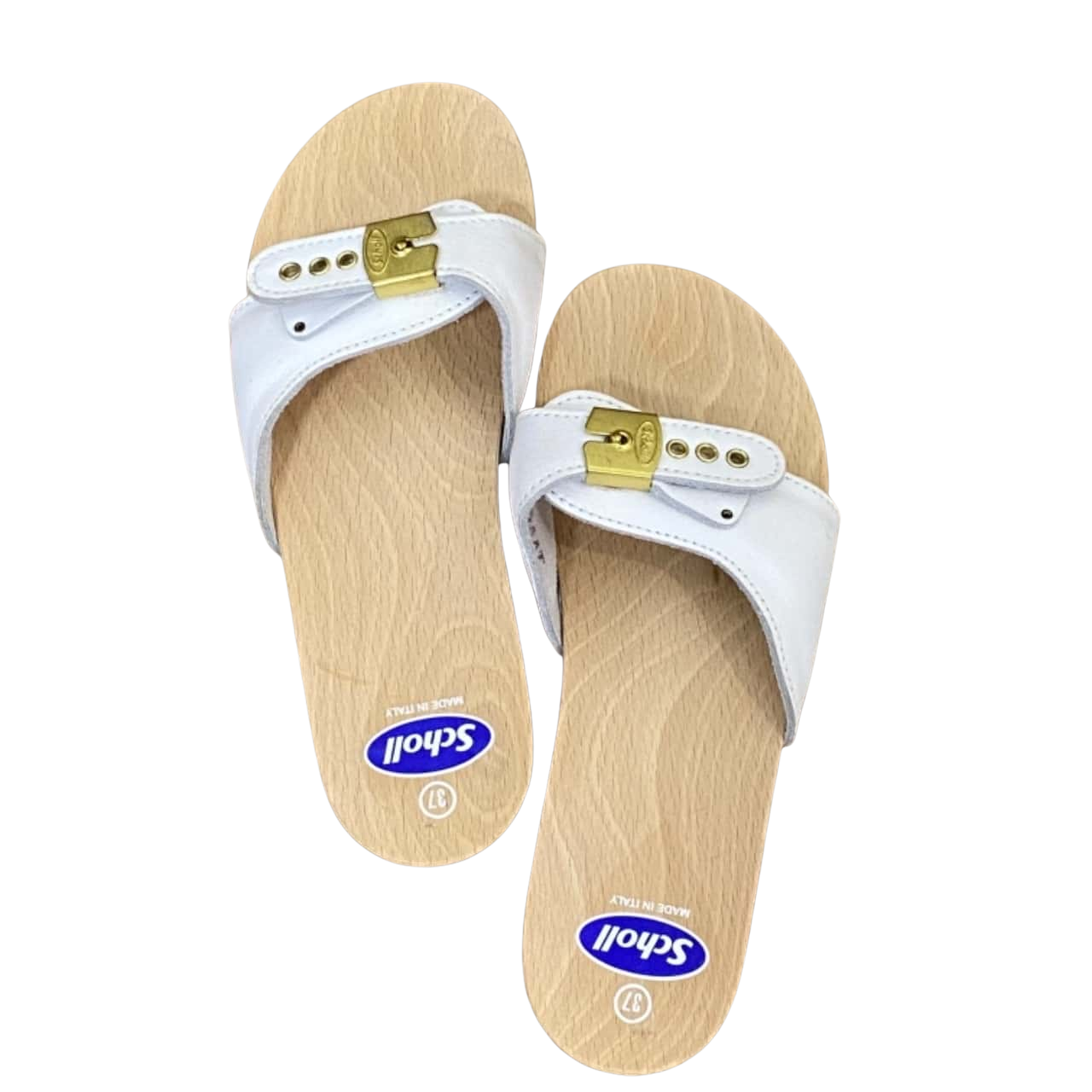 Scholl Womens Size 37 White Slides