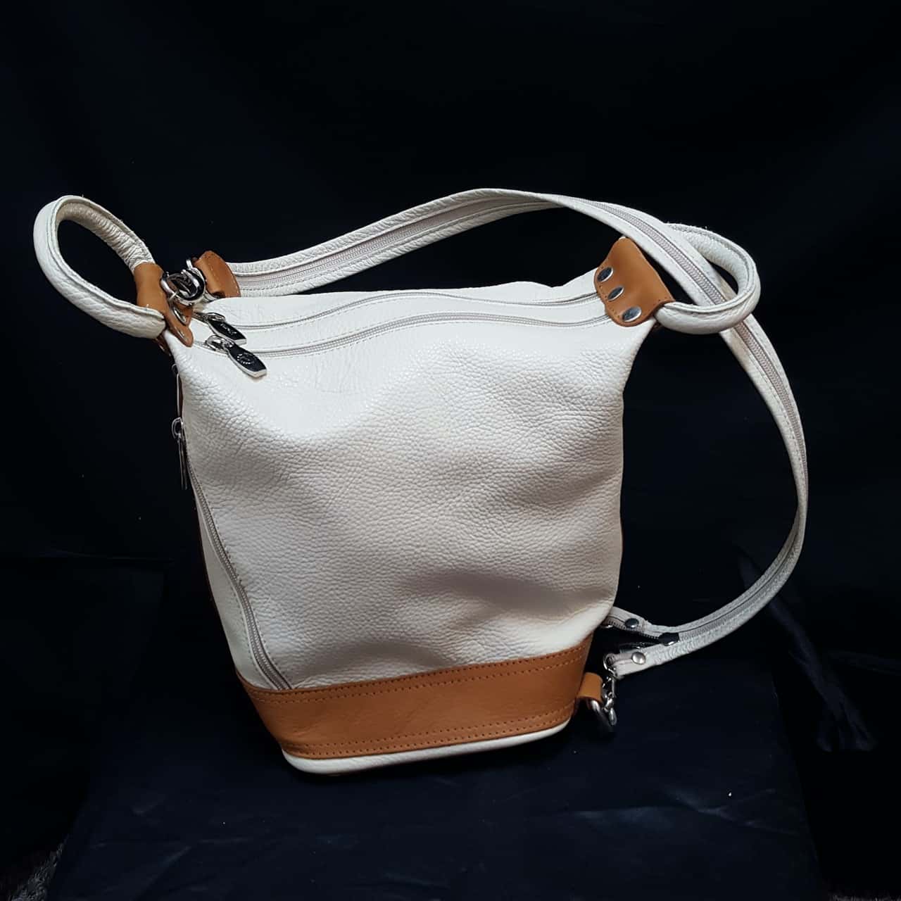 Valentina Womens Brown / Cream leather Handbag(s)