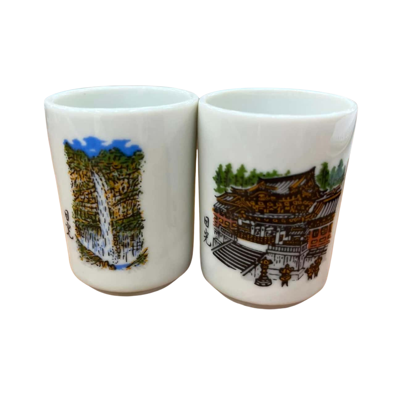 Vintage Asian Shot Glasses x 2
