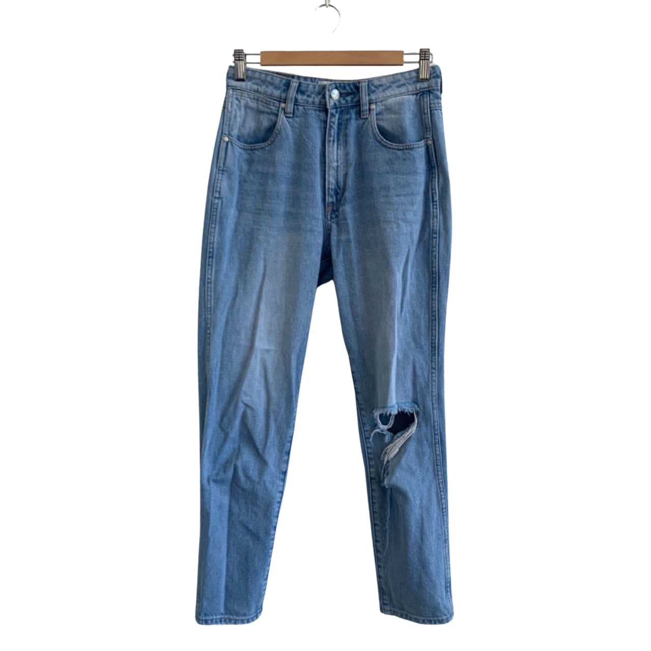 Wrangler Size 7 Ripped Straight Jeans (s)