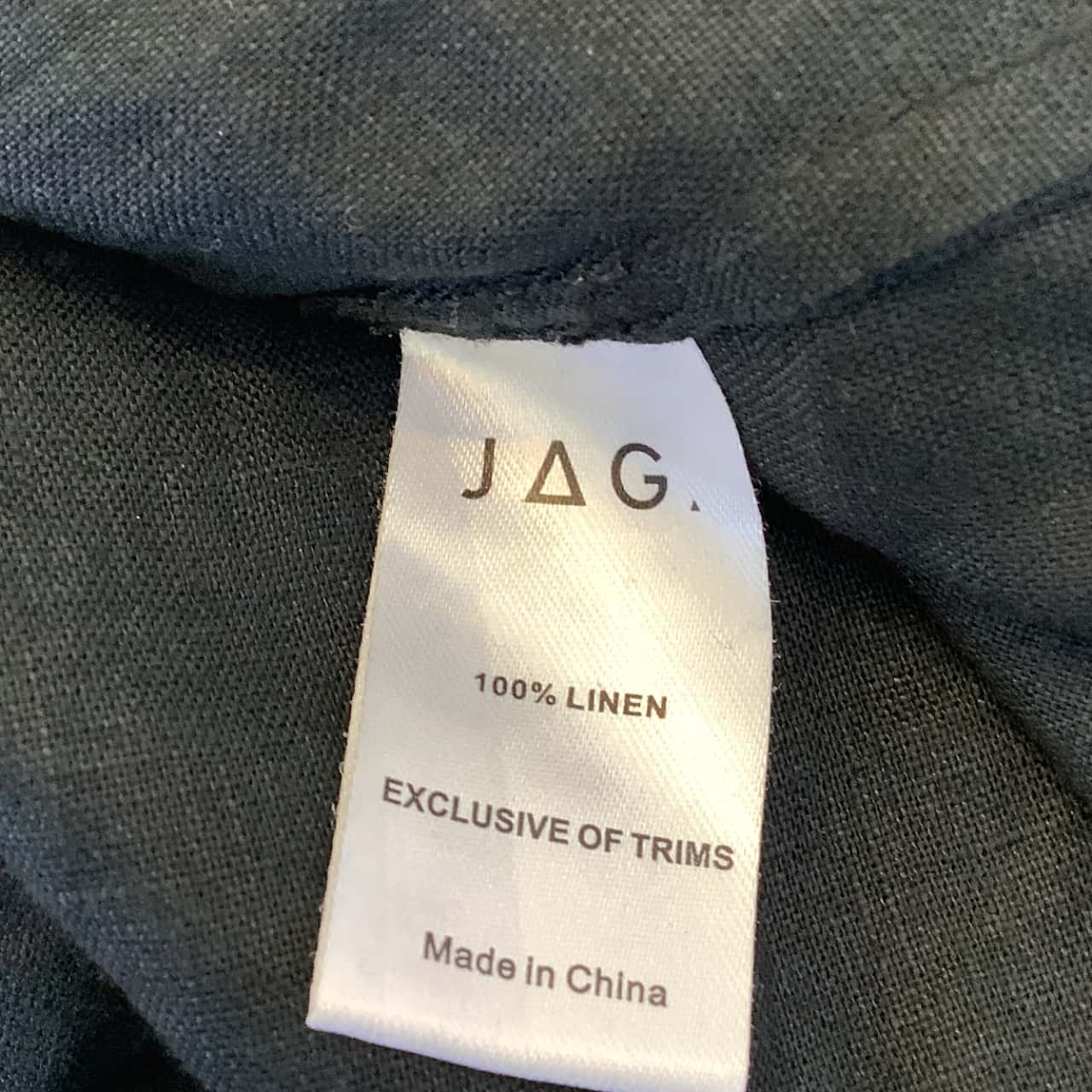 Jag Womens Size 8 Linen Midi Dress Black(s)