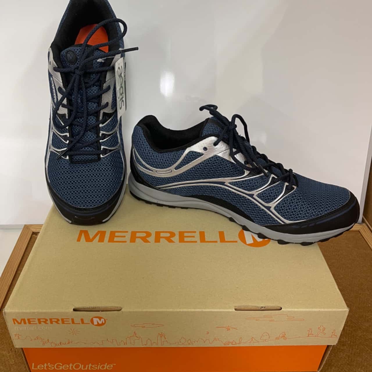 Merrell Mens UK Size 11.5 Black / Blue / Grey (s)