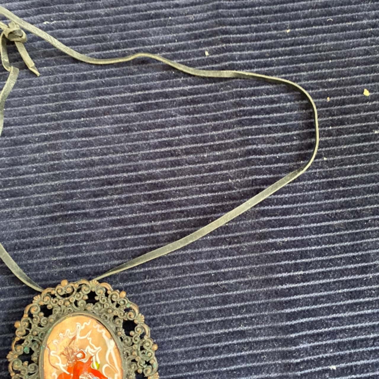 Black string necklace