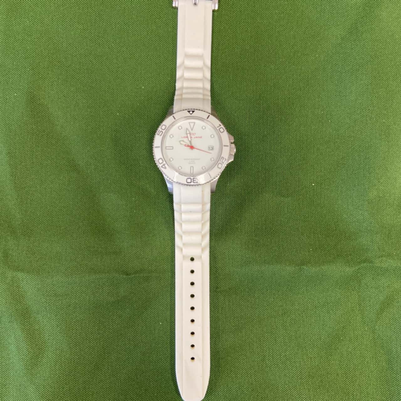 Lorna Jane Womens White soft band Watch with Date. (Needs a battery)(s ...