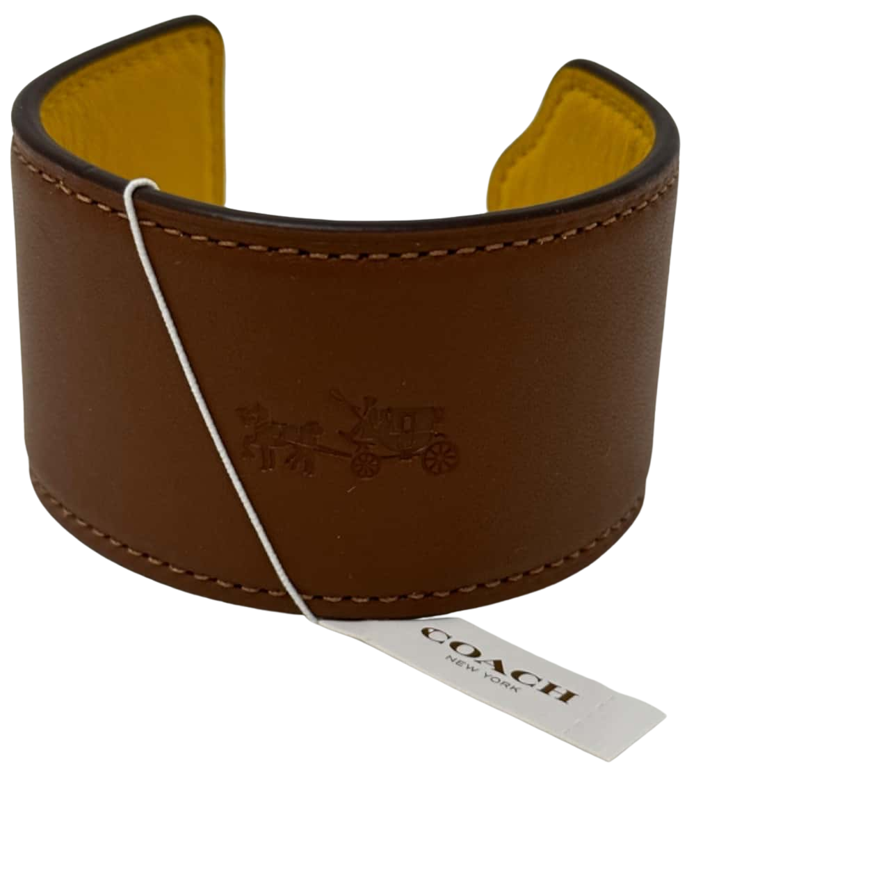 Coach Womens Leather Cuff BraceletBrown