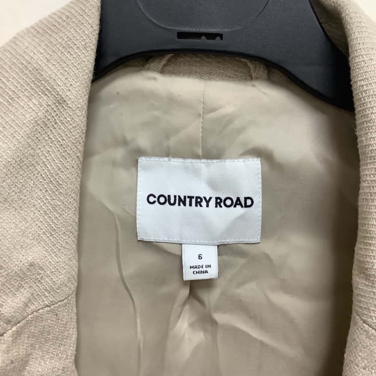 Country Road Womens Size 6 Cream Jacket (s)