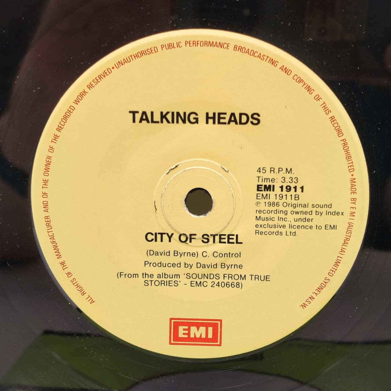 7 Inch Vinyl Single - Talking Heads - Love For Sale. Released In 1986(s)