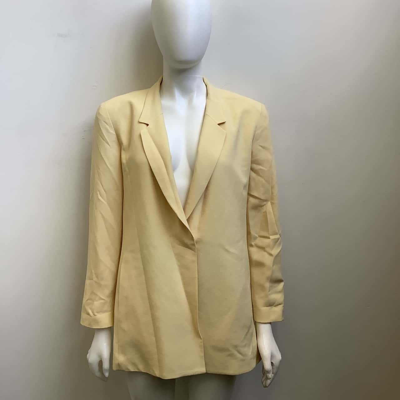 `Retro’ Carla Zampatti Womens Size 14 One Button Blazer Yellow(s)