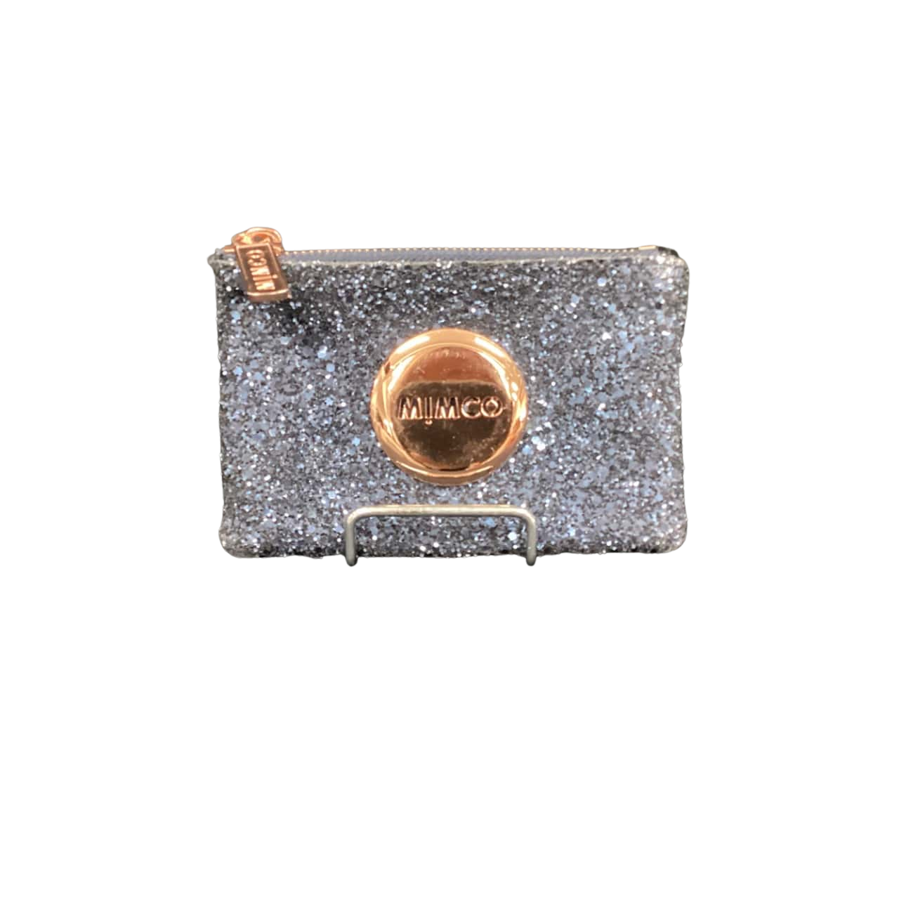 Mimco Womens Coin Purse Navy Blue Glitter Finish