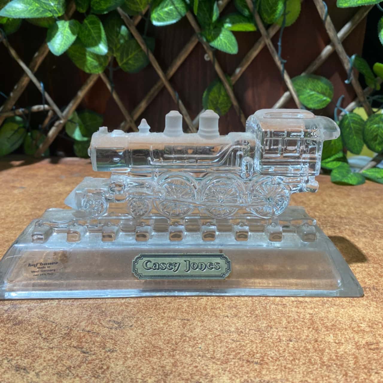 Vintage crystal train paperweight by Hofbauer West Germany(s)