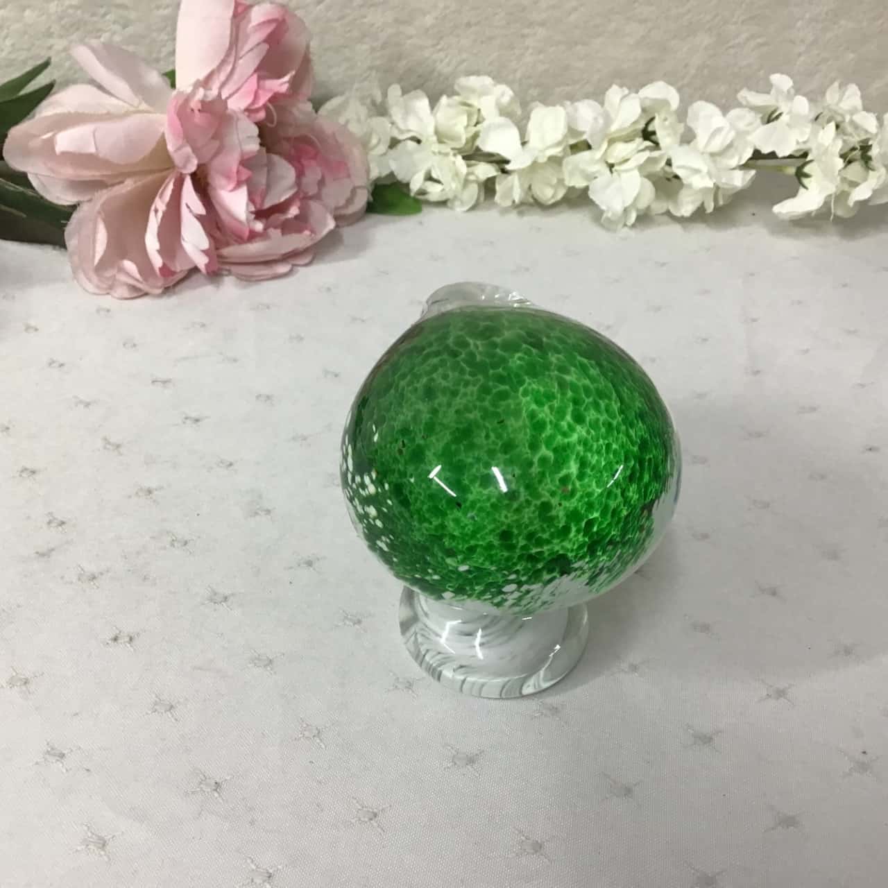 Hokitika Glass Green / White Pattern Hand-crafted Glass Kiwi Bird ...