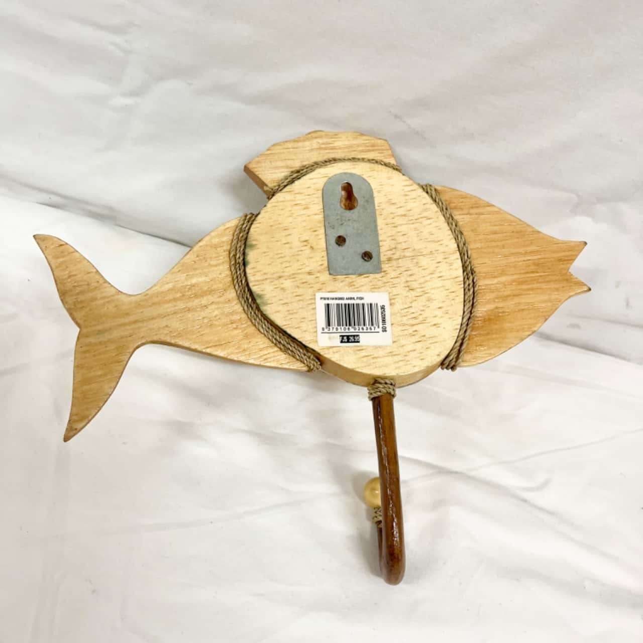 2x coconut/wooden fish coat hooks-perfect for the beach house(s)