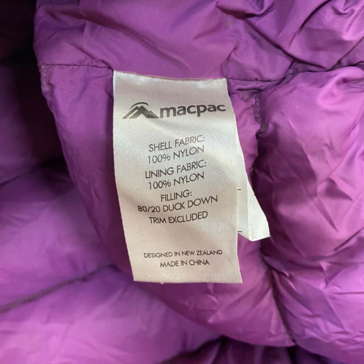 Macpac Magenta Hooded Puffer Jacket Size 6Y(s)