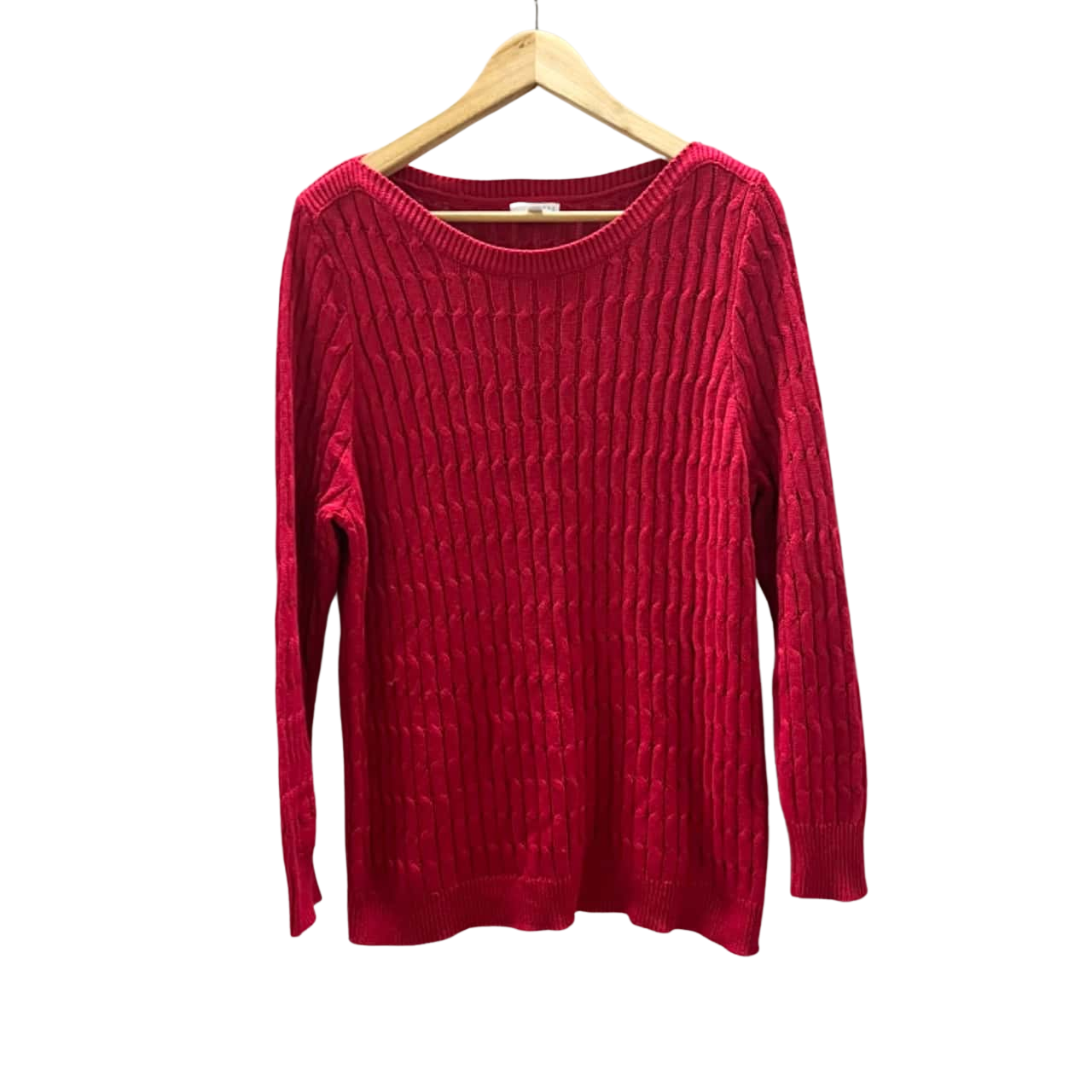 W-Lane Red cable knit style Red Jumper Size L