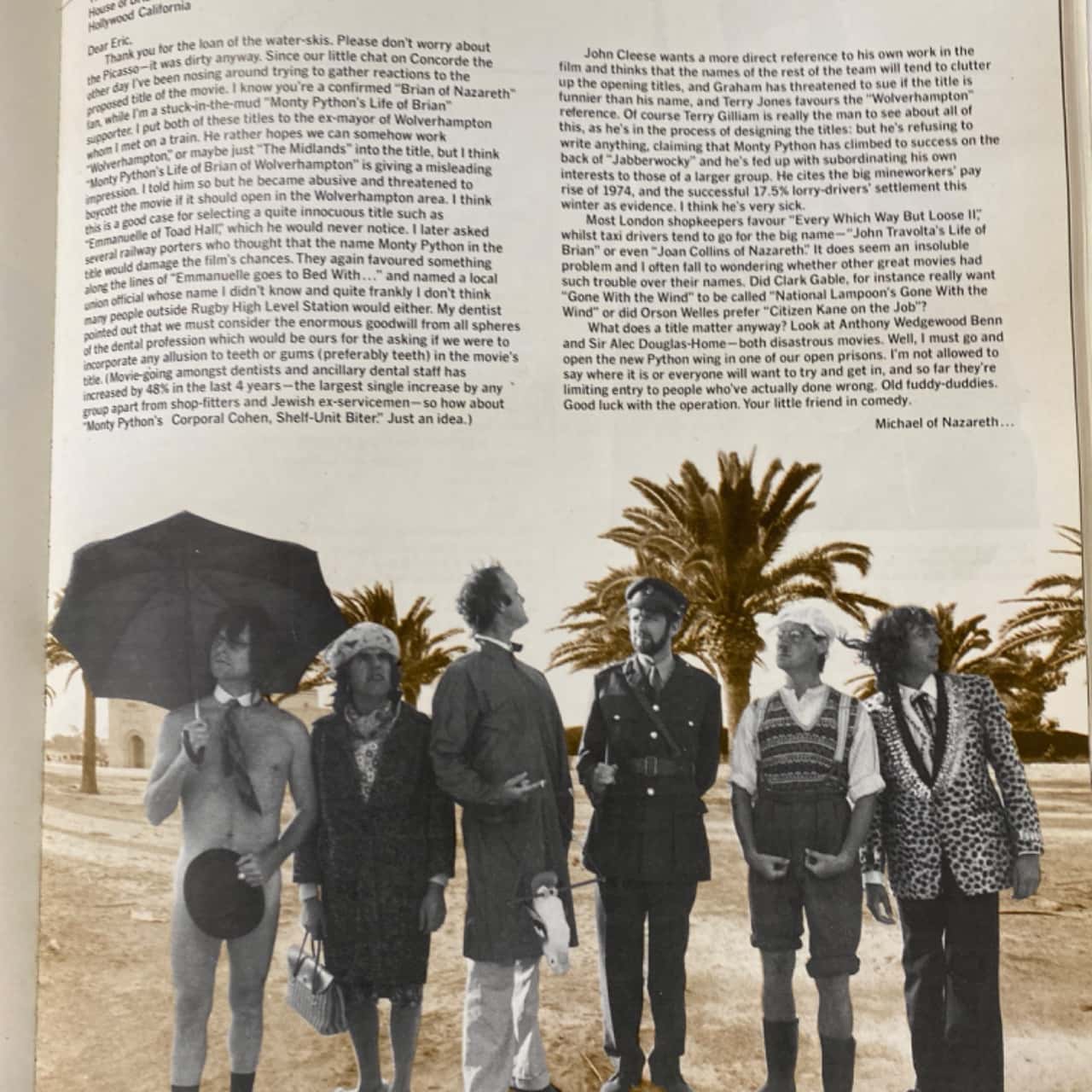 Monty Puthons life of Brian scrapbook