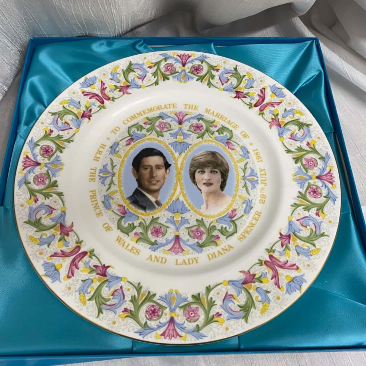 Prince Charles Lady Diana Commemorative Wedding Plate 1981 Coalport ...