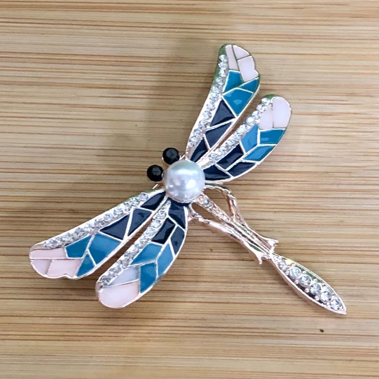 Ornate Pink & Blue Dragonfly Brooch (s)