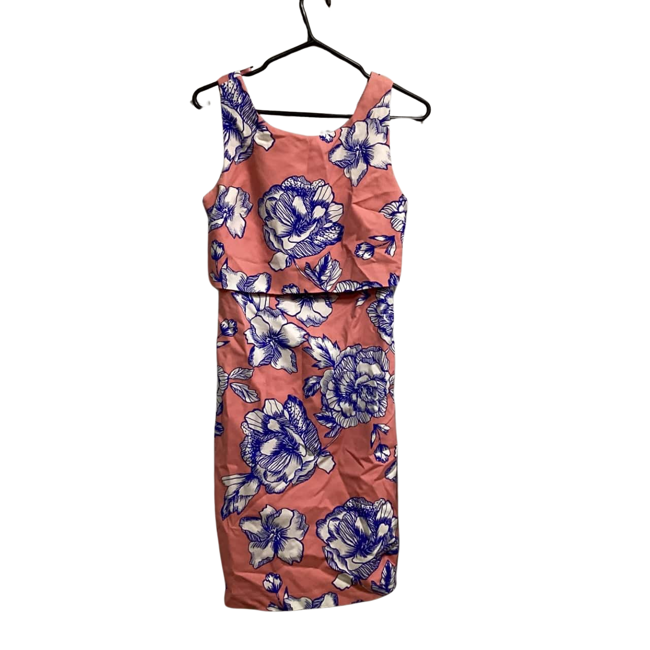 Review Womens Size 8 Cocktail Dress Blue / Floral / Pink