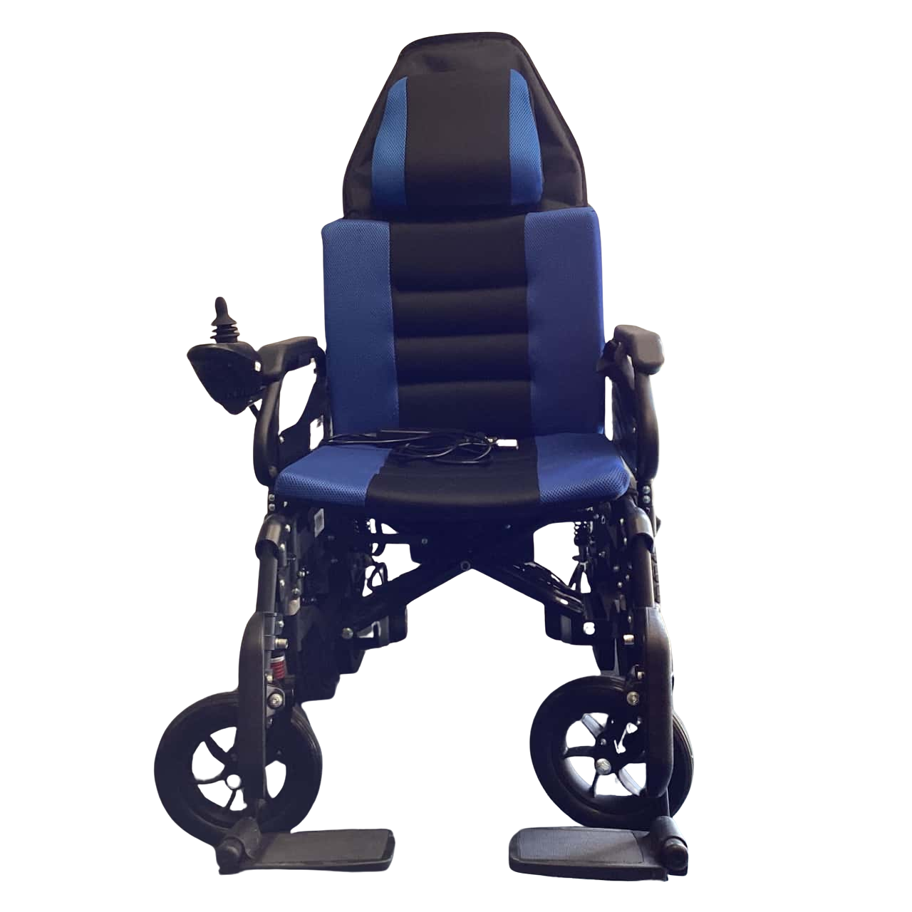 EQUIPMED Power electric wheelchair. black/Blue.