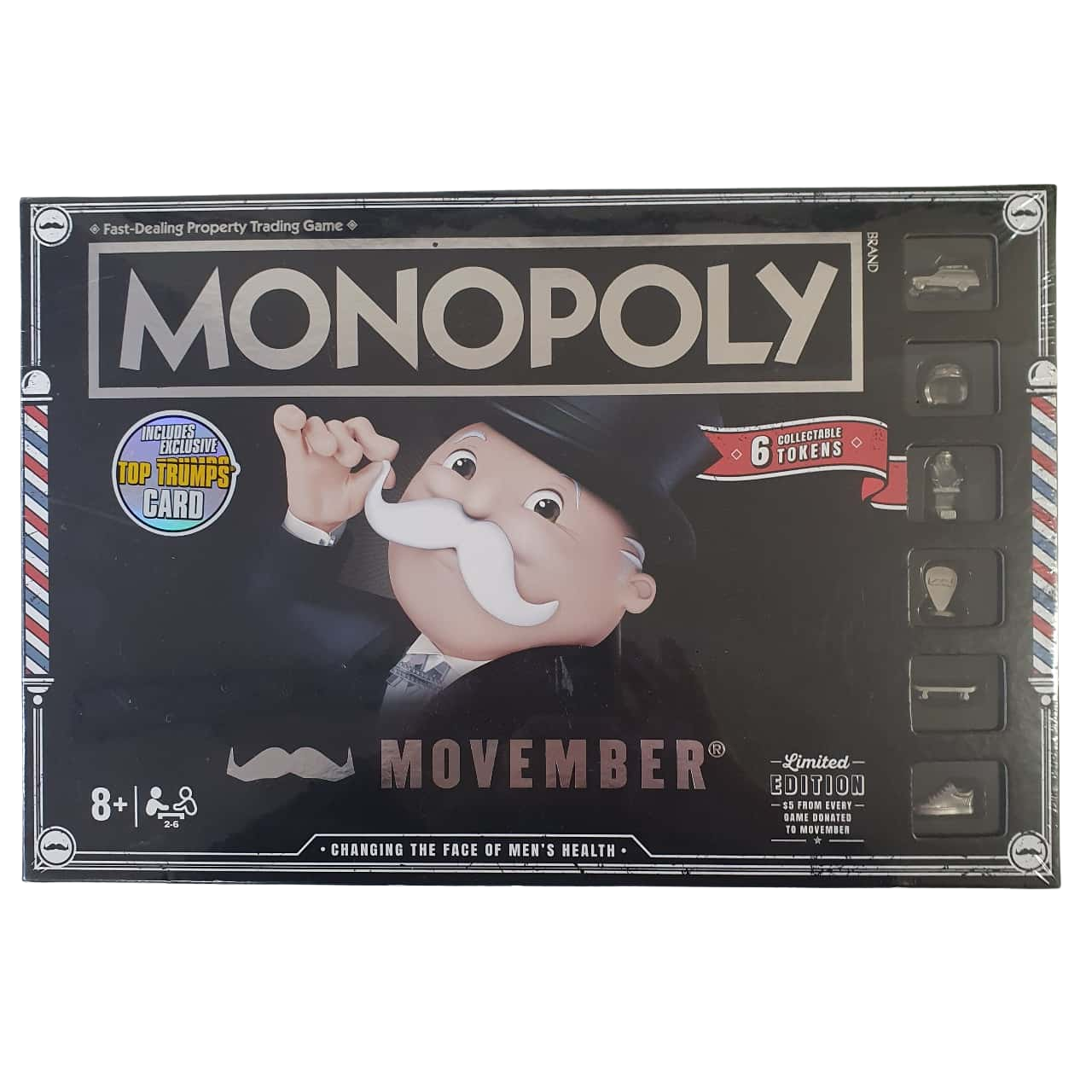 Hasbro Limited Edition Monopoly Movember Board Game - New Sealed(s)