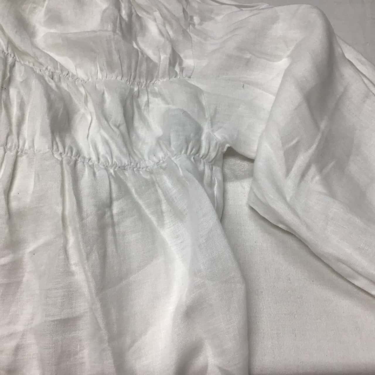 Sussan Womens Size 18 White 100% Linen Tie Front Long Sleeve Top(s)