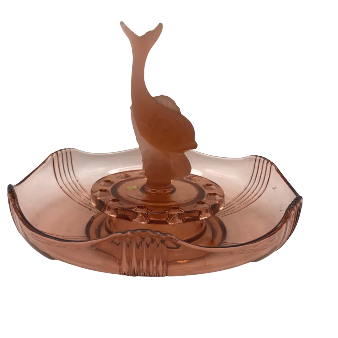 Vintage 1930 Art Deco Josef Inwald Floating Fish with Flower Frog ...