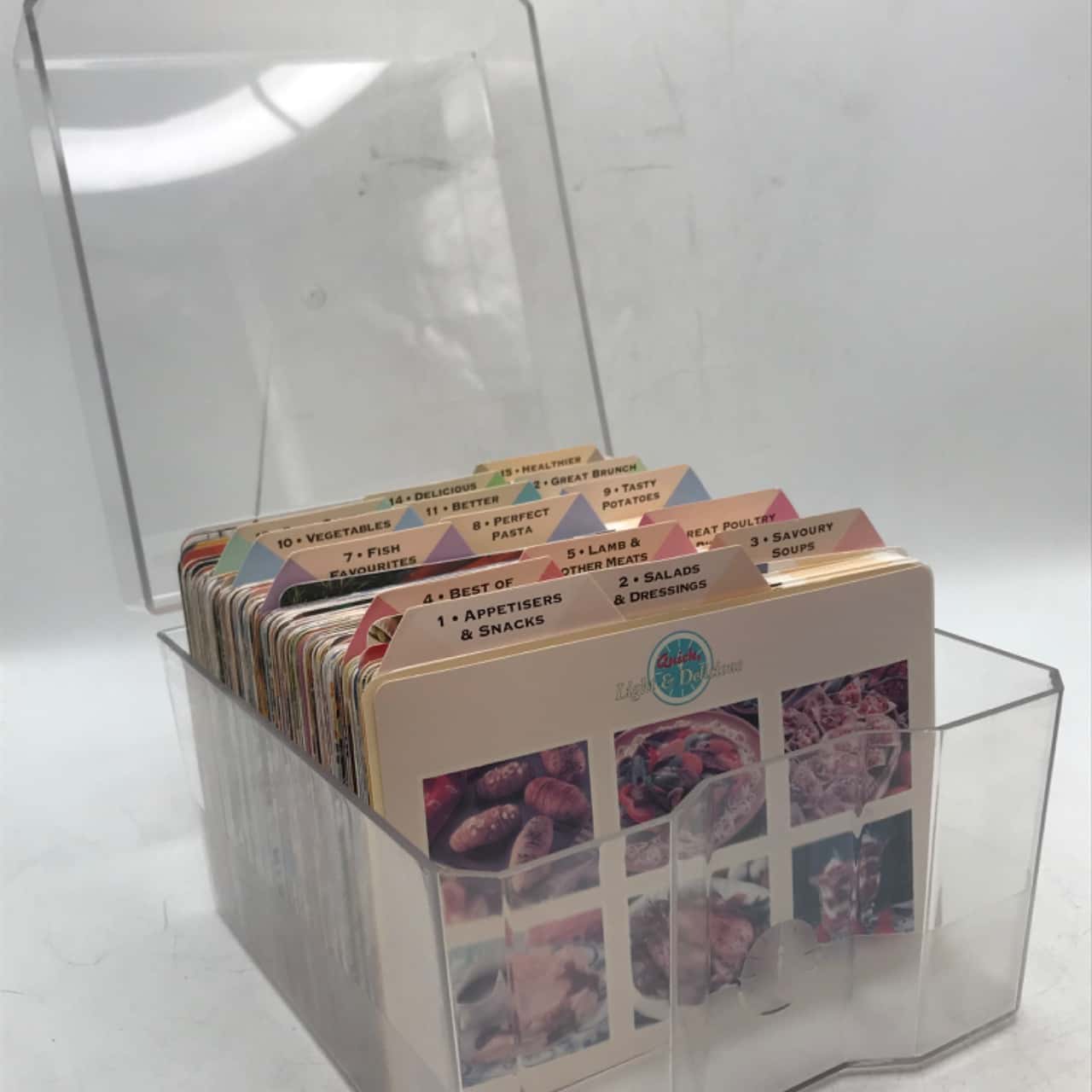 Vintage Perspex Recipe Box VGC(s)