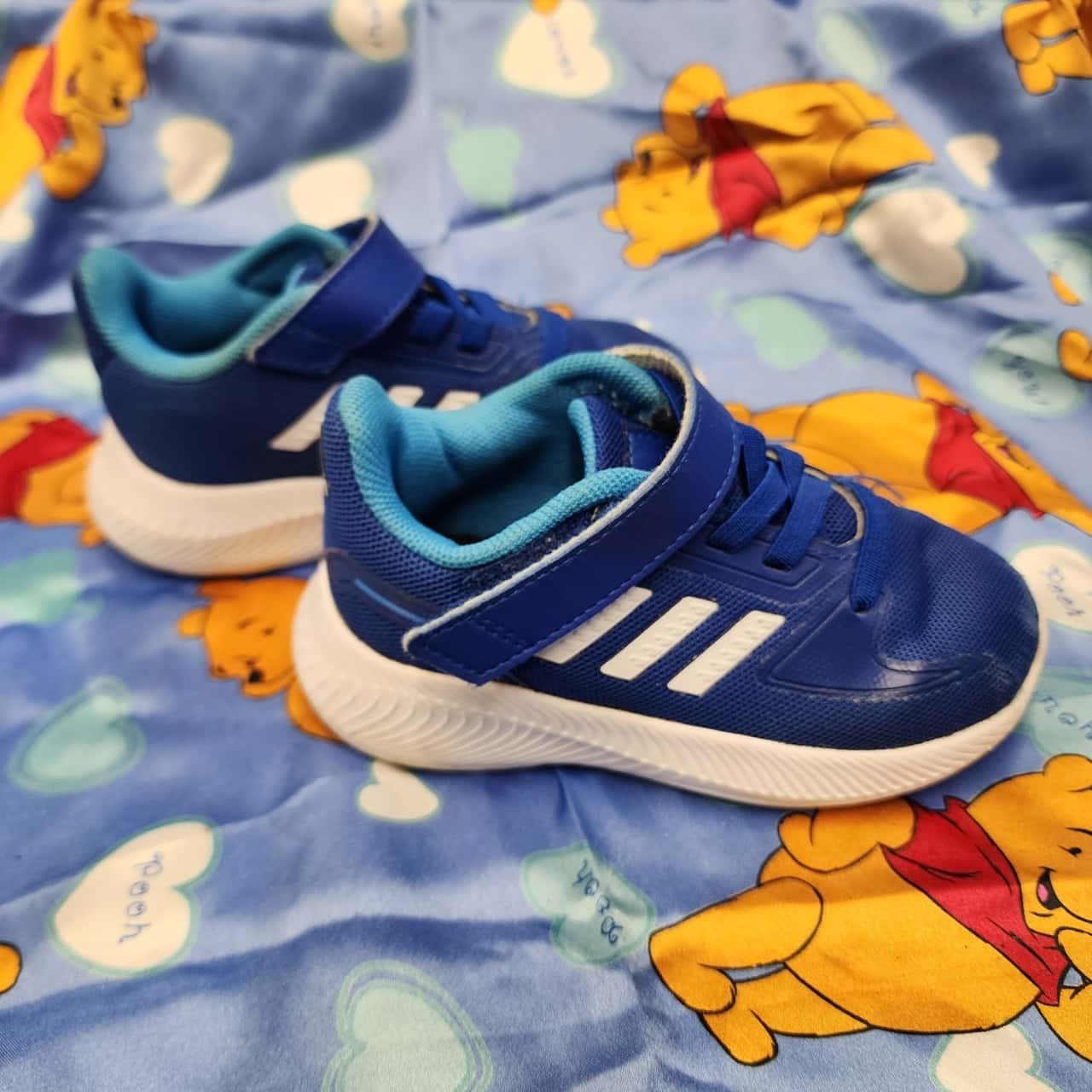 Adidas Kids Size 22 Shoes Blue / White