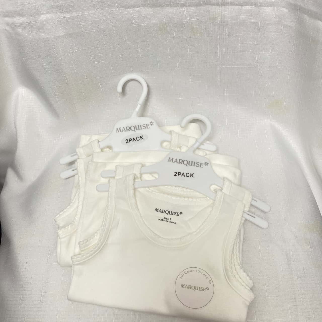 MARQUISE Size 2 White Singlet 4 pieces (NEW WITH TAG)(s)