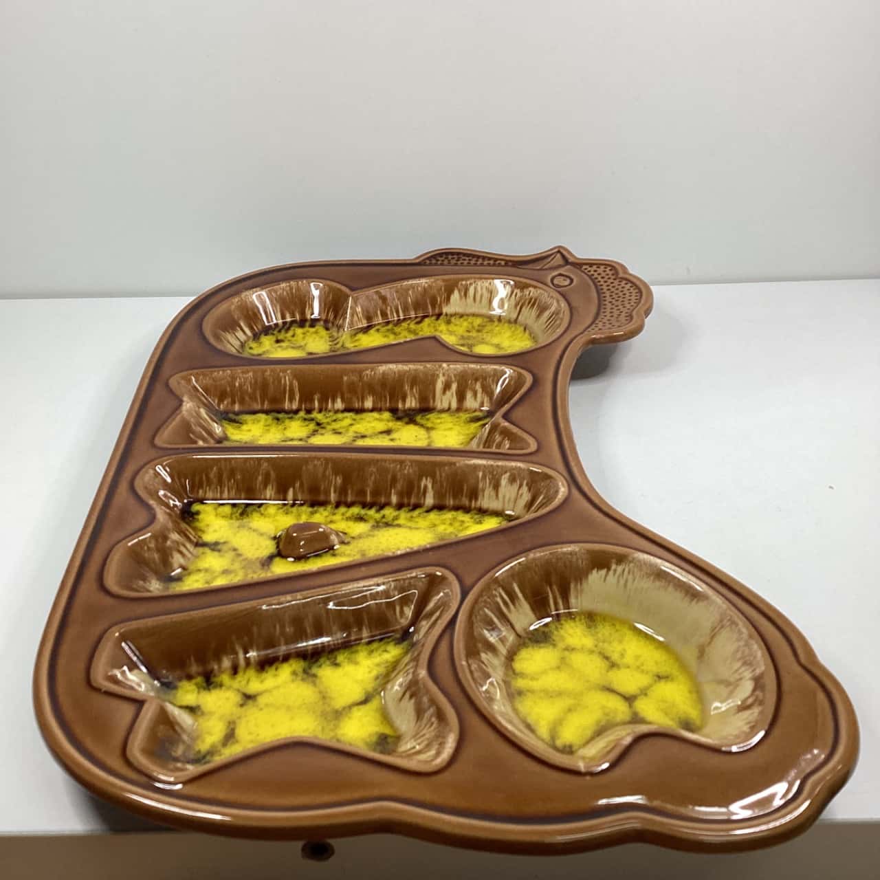 Vintage Chicken ceramic SNACK serving tray(s)