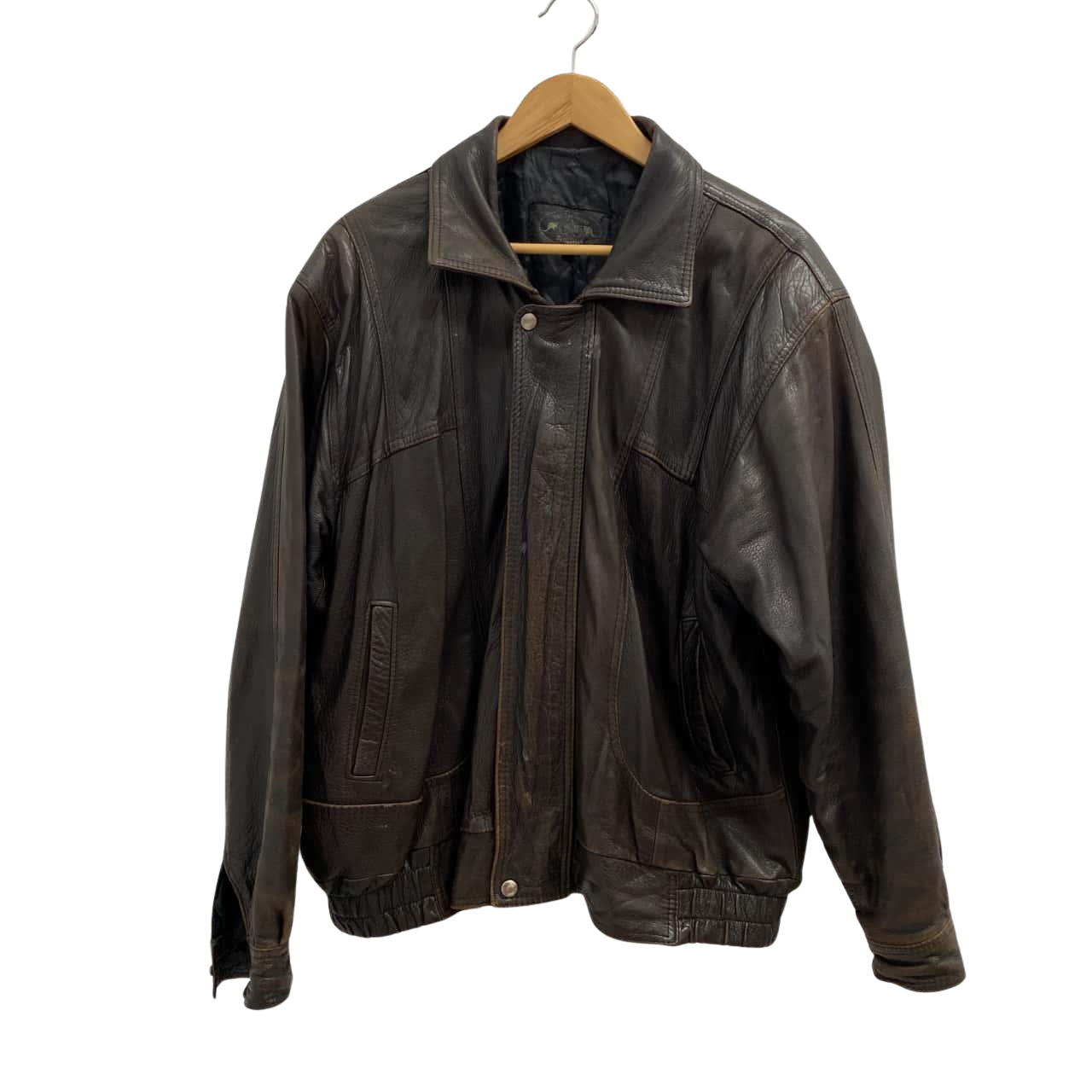 Vintage Grejina Leather Jacket. Size L (s) - Used Fair | Salvos Stores