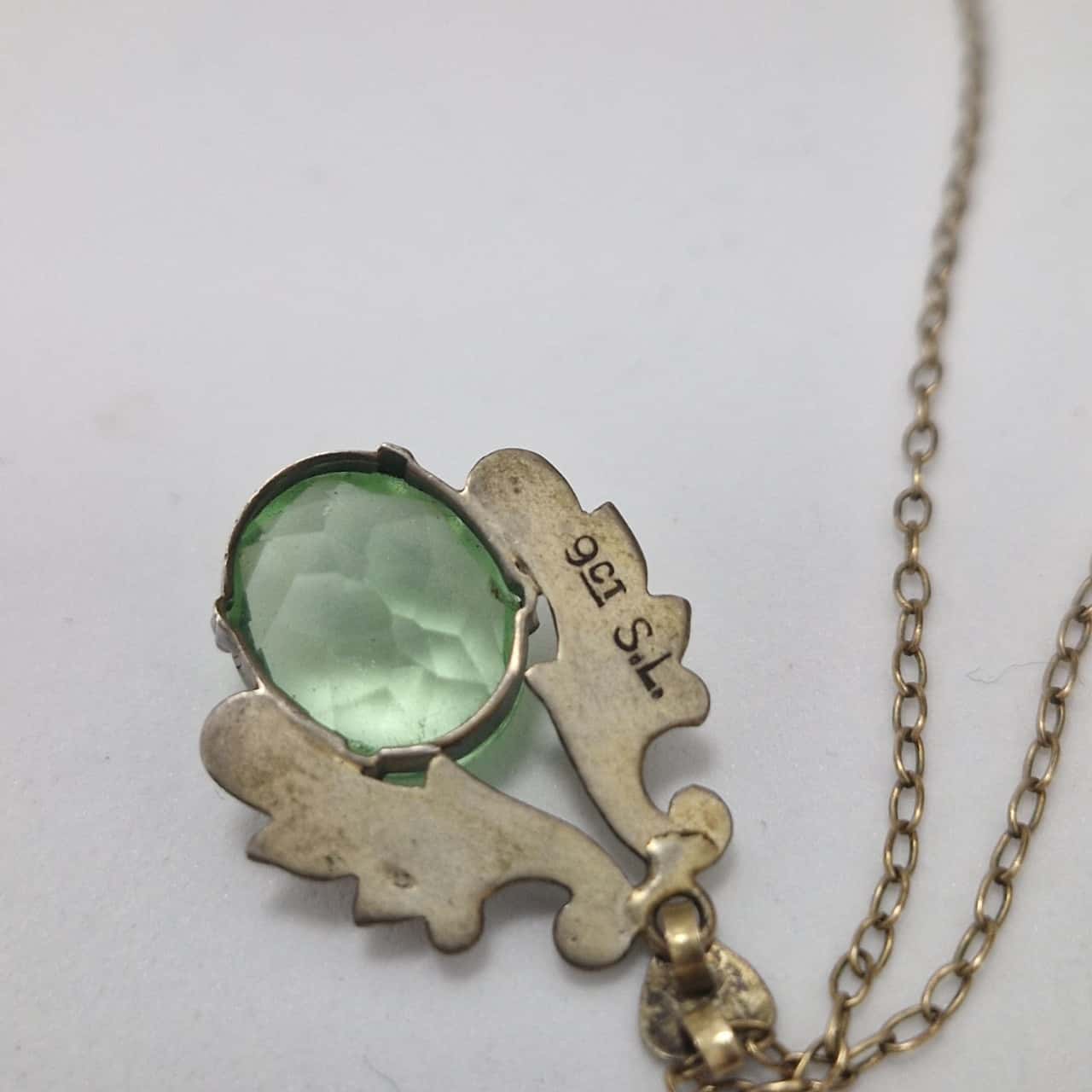 Antique Edwardian period 9ct Gold S.L. Peridot Pendant(s)