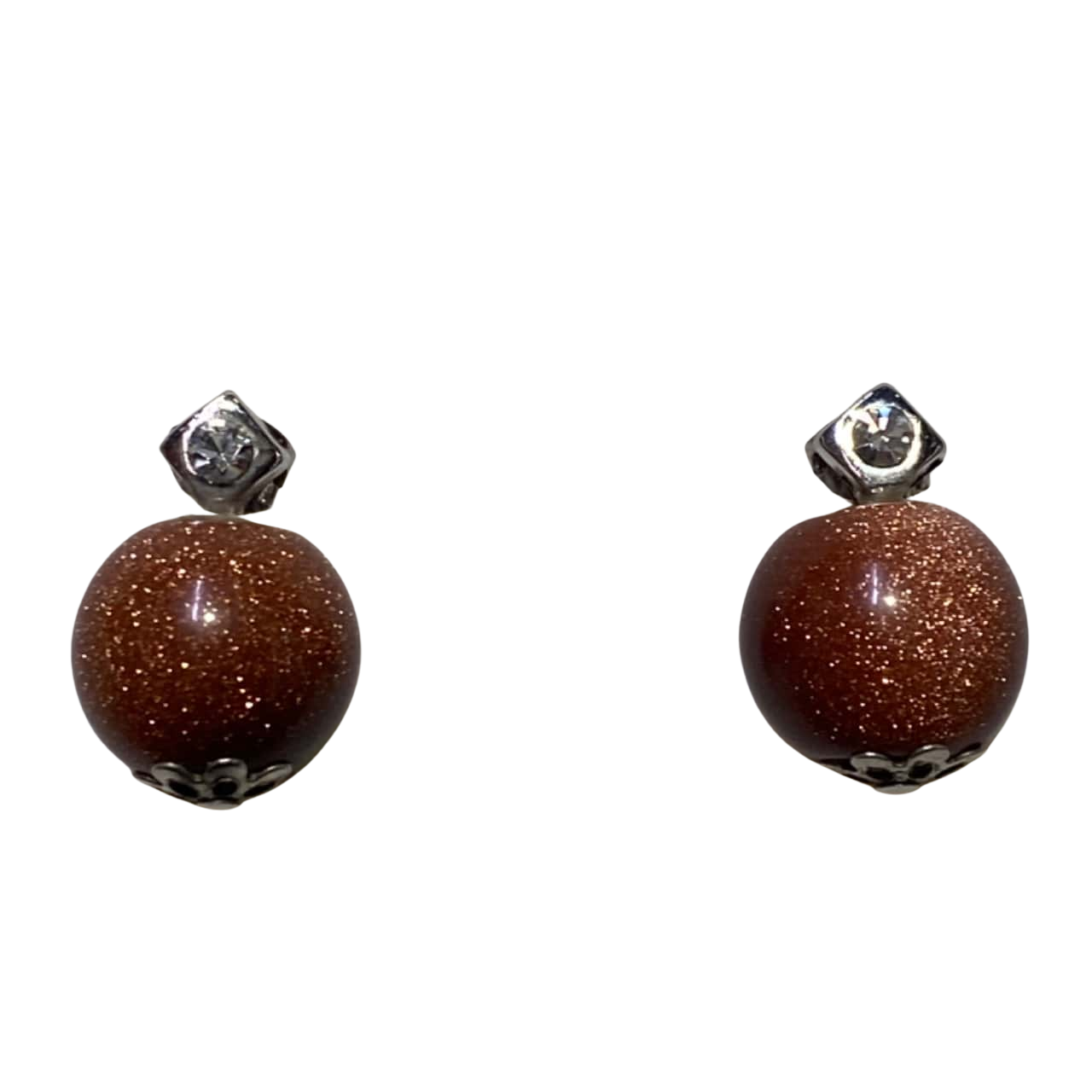 Women's Brown Goldstone Earrings (s)