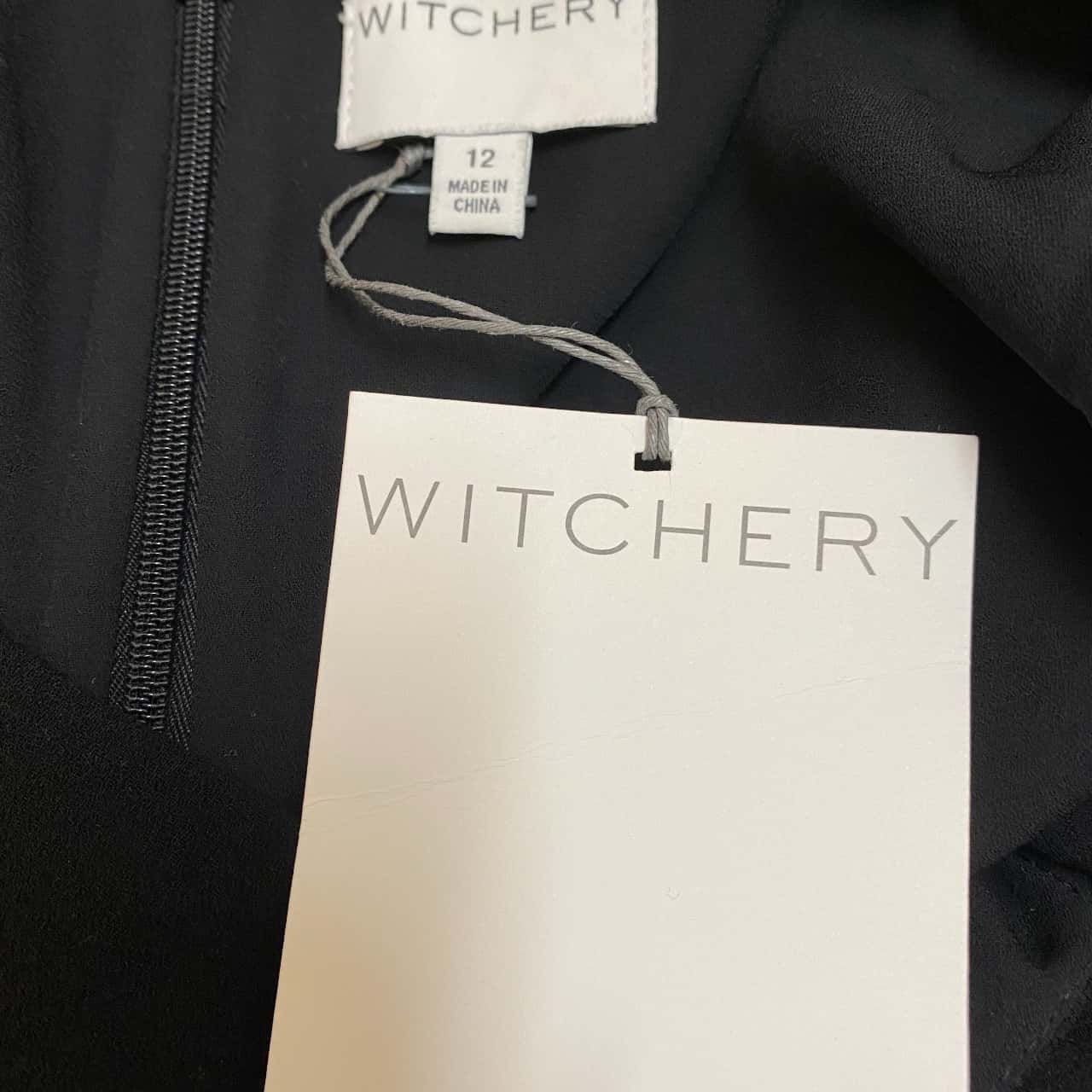 Witchery WY Woman Waist DTL Jumpsuit Size 12 Black BNWT (s)