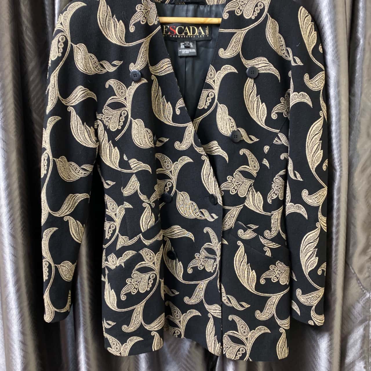 Escada Womens Size 38 Blazers Beige / Black (s)