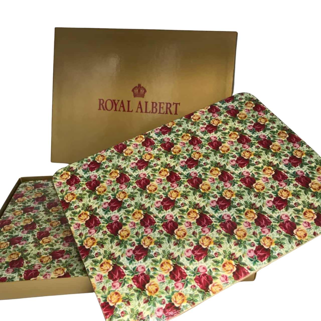 Beautiful Set 6 Royal Chintz Design Placemats Royal Albert In Gift Box(s)
