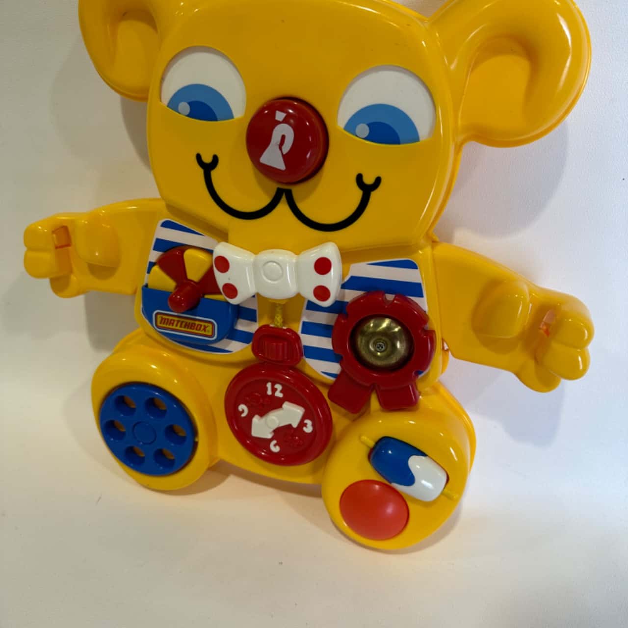 vintage 1982 Matchbox Yellow Teddybear Baby Cot