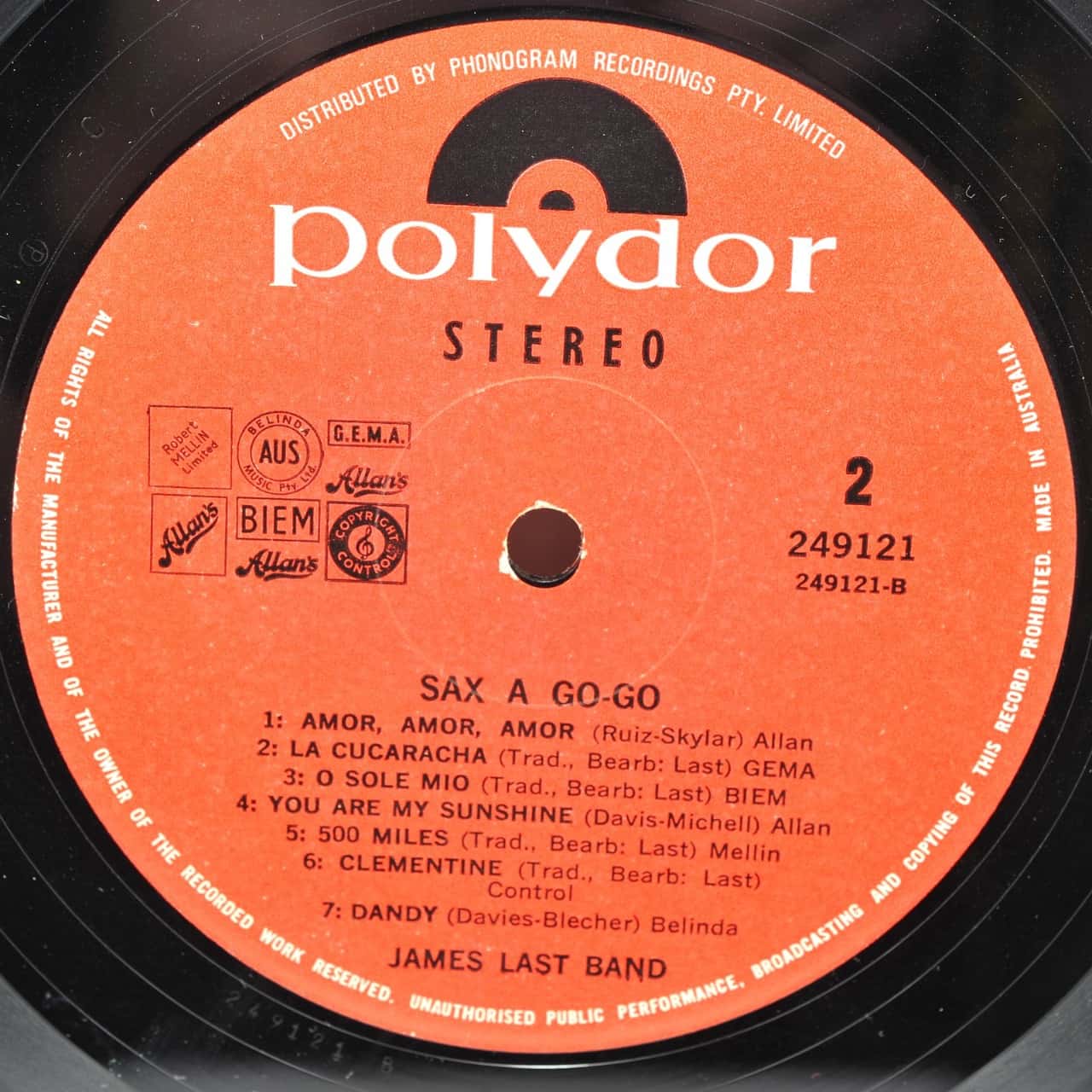 12" Vinyl Record - Sax À Gogo - Released 1967 Jazz Pop