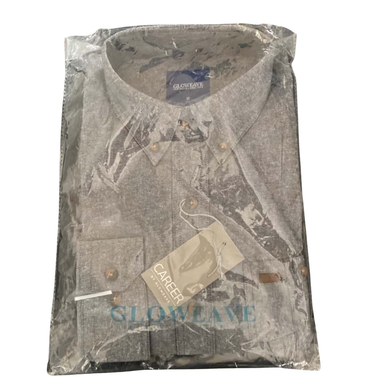 Career by Gloweave Chambray Long Sleeve Shirt Size M Black(s)